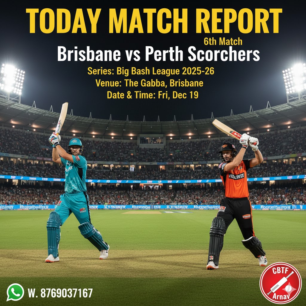 Brisbane Heat vs Perth Scorchers BBL 100% Sure Match Prediction