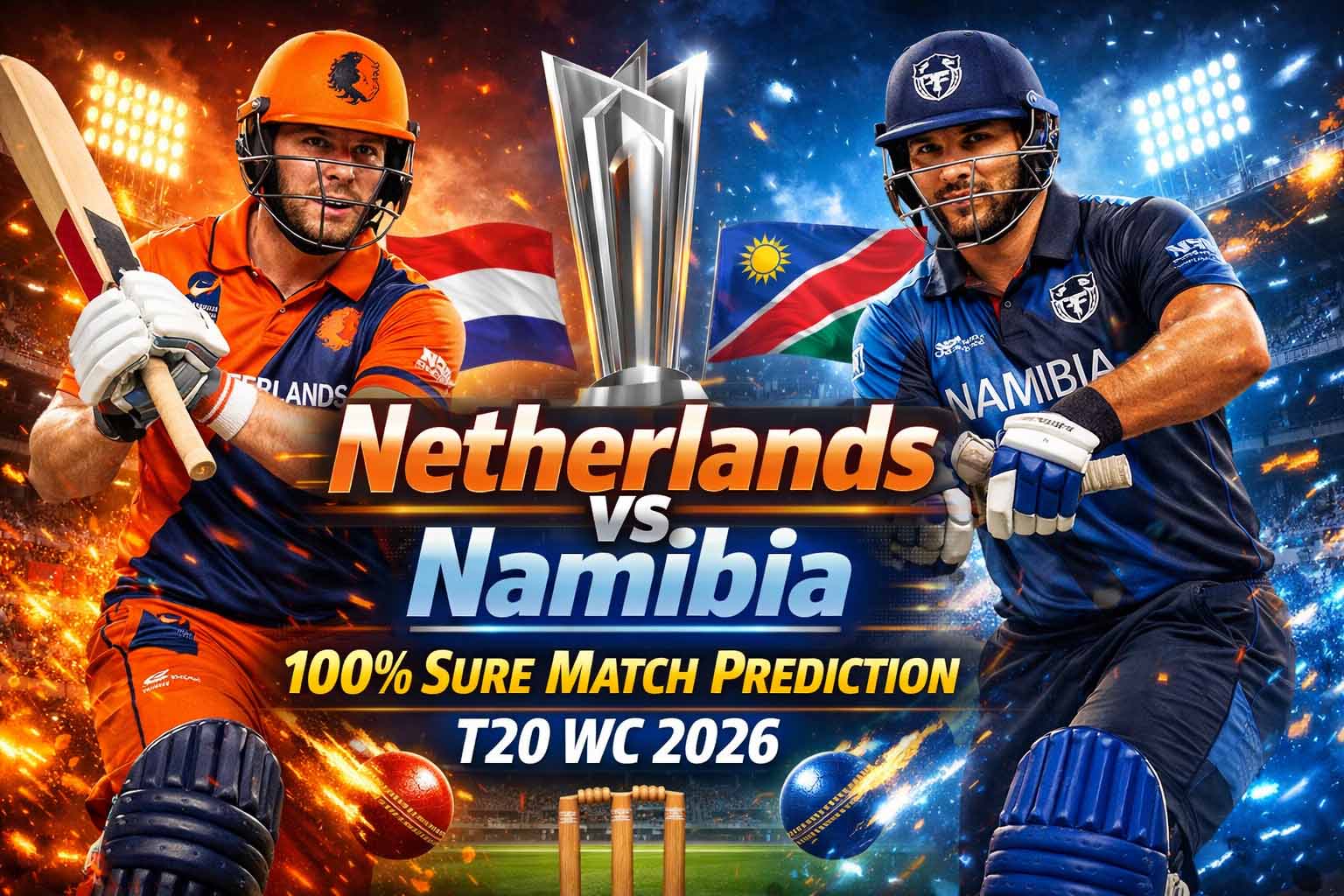 Netherlands vs Namibia Match Prediction – T20 WC 2026