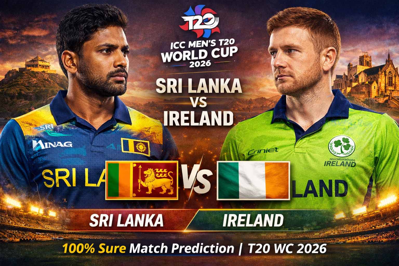 Sri Lanka vs Ireland 100% Sure Match Prediction | T20 WC 2026