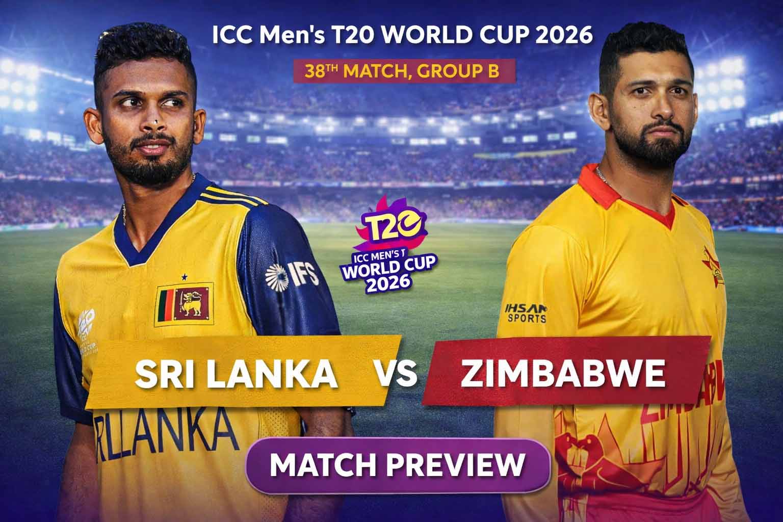 ICC T20 WC 2026: SL vs ZIM 100% Sure Match Prediction