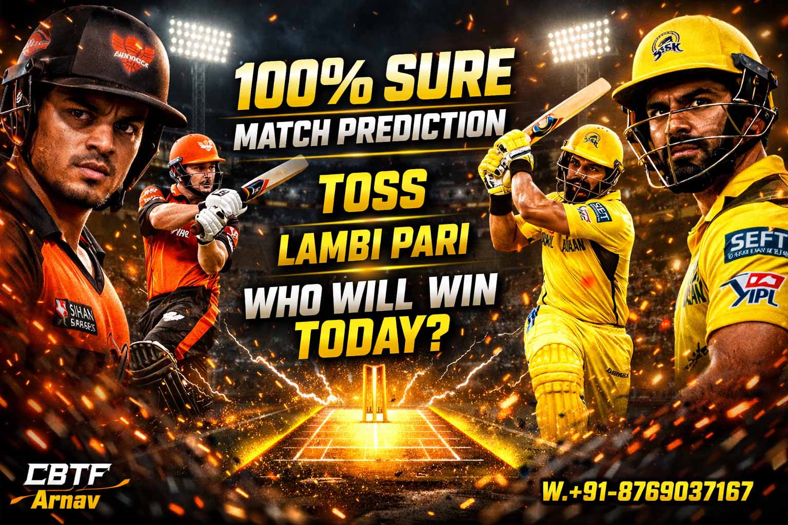 SRH vs CSK 100% Sure Match Prediction & Toss Tips 2026